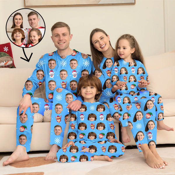 Custom Photo Pajamas Family Matching Set Christmas Matching Sleepwear ...
